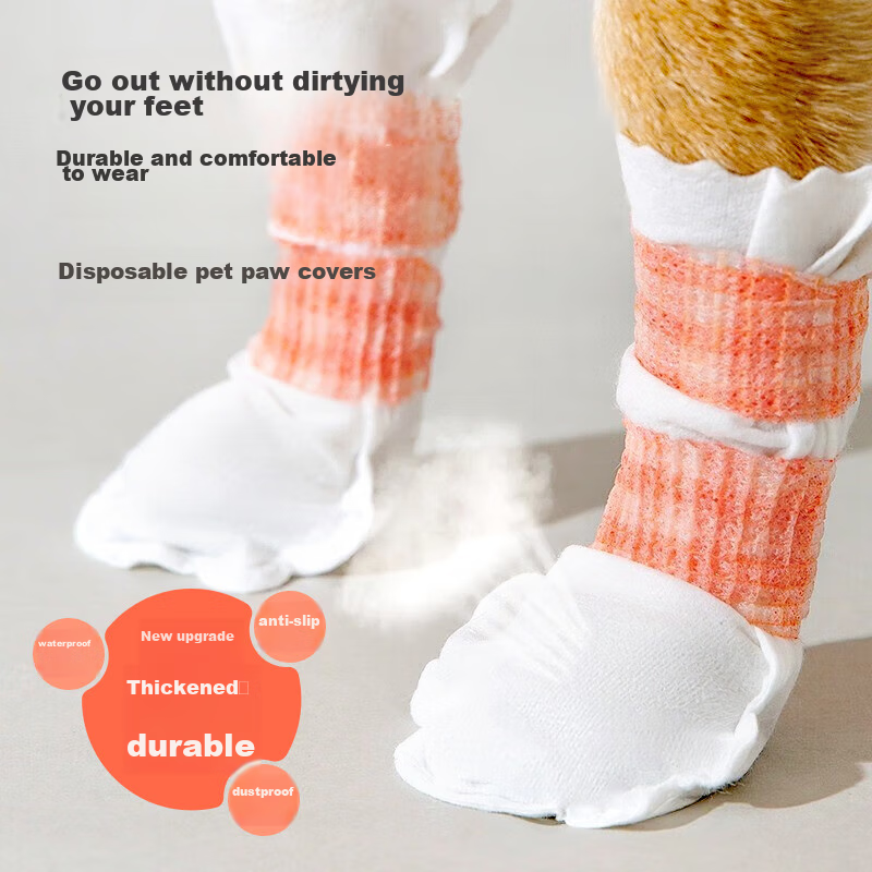Huanchong Pet Cat Dog Shoes, Одноразовые крышки для лап, Крышки для обуви для маленьких собак, Кошки, Бичон Фризе,