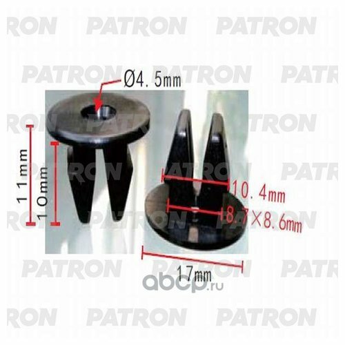 Фиксатор пластиковый Lexus, Toyota применяемость: вставка под саморез Patron P370234