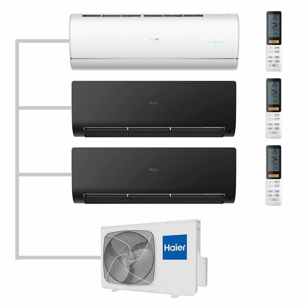 Мульти сплит-система настенная Haier AS35S2SJ2FA-W/AS35S2SF2FA-B/AS25S2SF2FA-B / 3U70S2SR5FA Inverter