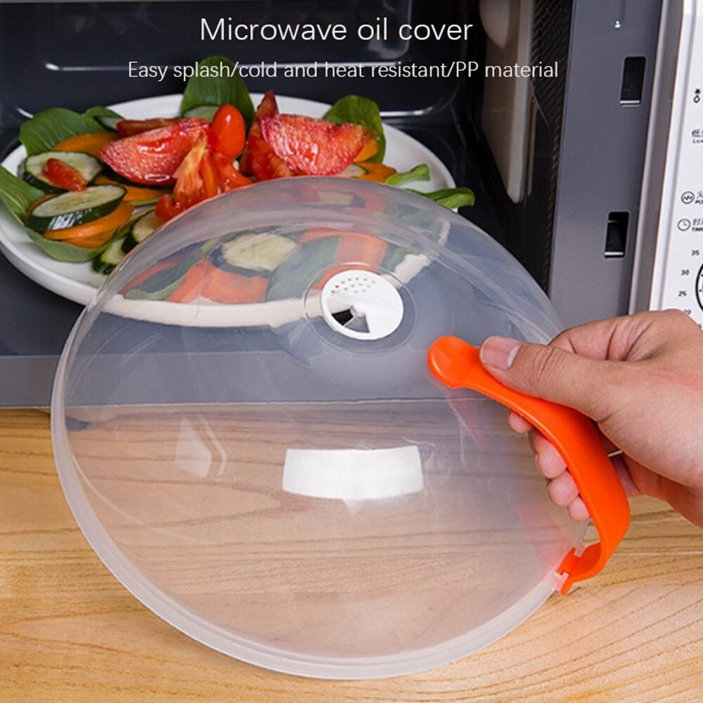 Крышка для микроволновой печи универсальная 29x10 см защита от брызг, сохранение свежести и аромата пищи, удобство разогрева