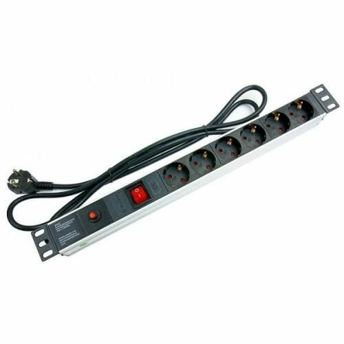 Блок розеток 19 ITK, 1U, 6 гнезд PH12-6D1-P