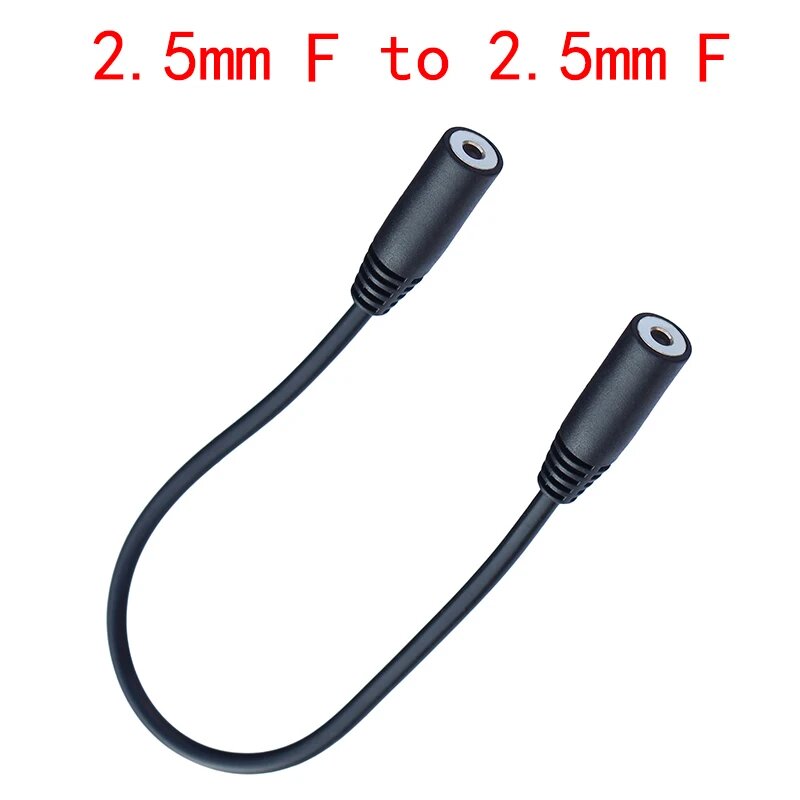 4-полюсный стереокабель-удлинитель с гнездом 2,5 мм на гнездо 2,5 мм, аудиокабель-адаптер, 20 см