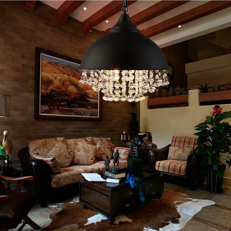 Винтажная люстра в стиле лофт, современная хрустальная лампа для украшения дома, отеля, ресторана