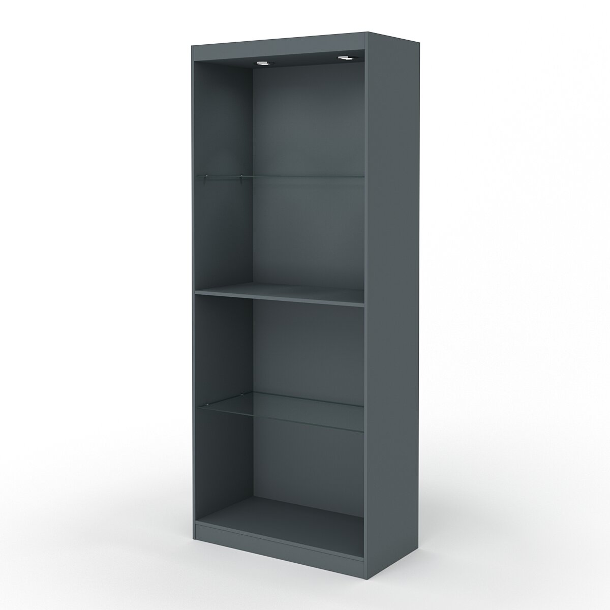 Стеллаж "афродита" №2-4 (задняя стенка - ДВП), Темно-Серый. Производитель товара - компания Westcom.