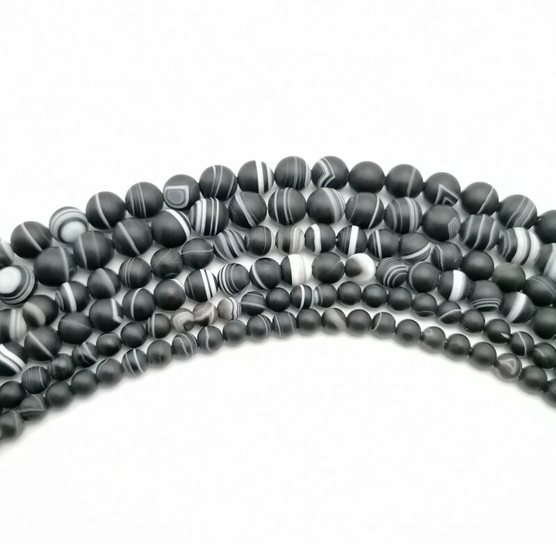 Бусины из оникса и агата черные 6/8/10/12/14 мм 16mm 22pcs beads