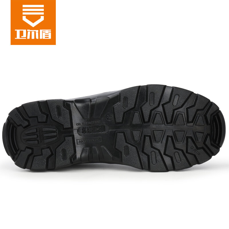 Weilun Labor Protection Shoes Men's Breathable Anti-Smashing Anti-Stab Steel Toe Steel Bottom Plate Protective Safety Work Shoes Functional Shoes 9216 Black Breathable Style Size 37