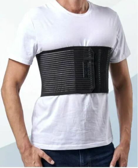 Бандаж на грудную клетку БГК-413 мужской, черный, размер XL