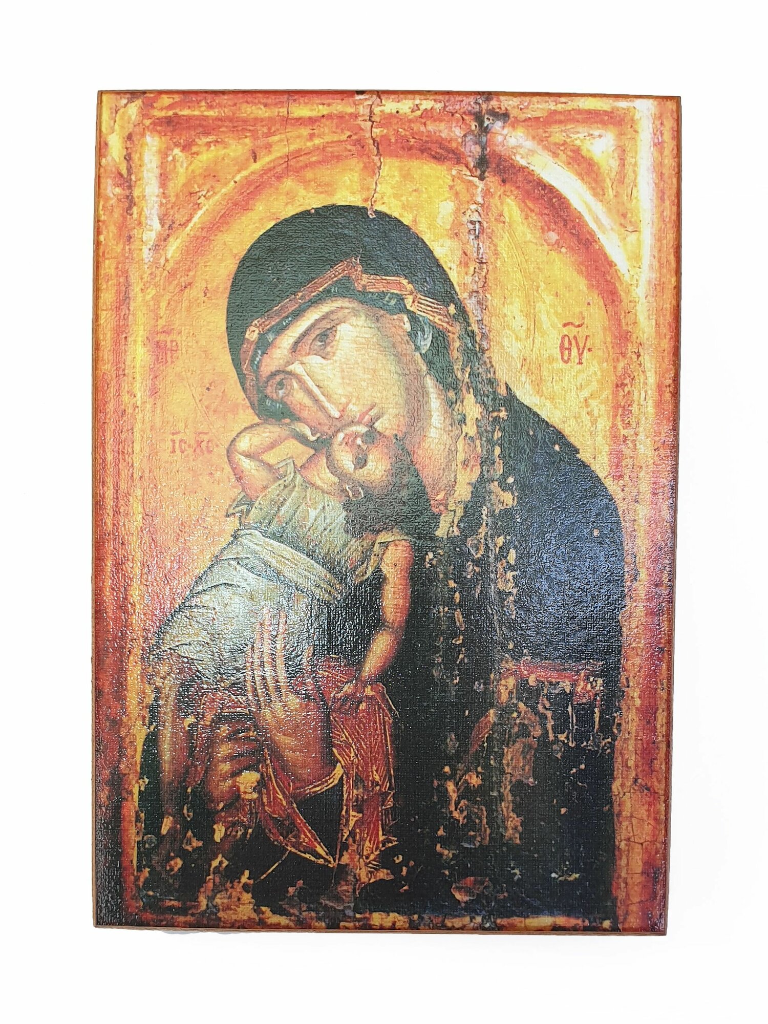 Икона Богордицы "Взыграние младенца", размер 15x20