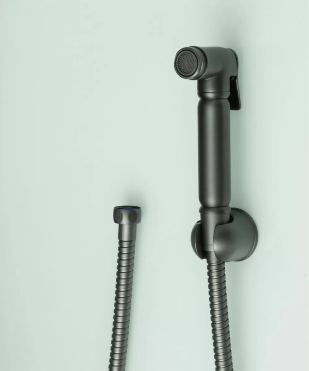 Гигиенический душ с держателем лейки и шлангом GANZER GZ2111-Q Set графит