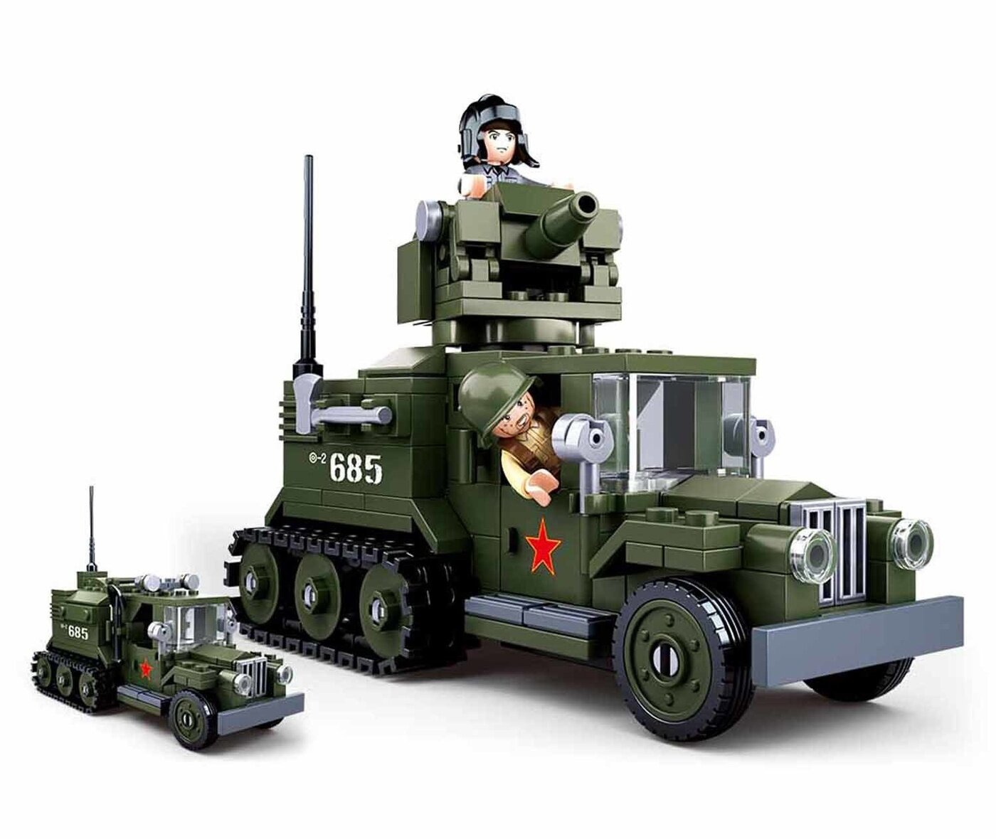 Конструктор Sluban Военная машина с фигурками, 243 детали (M38-B0685)