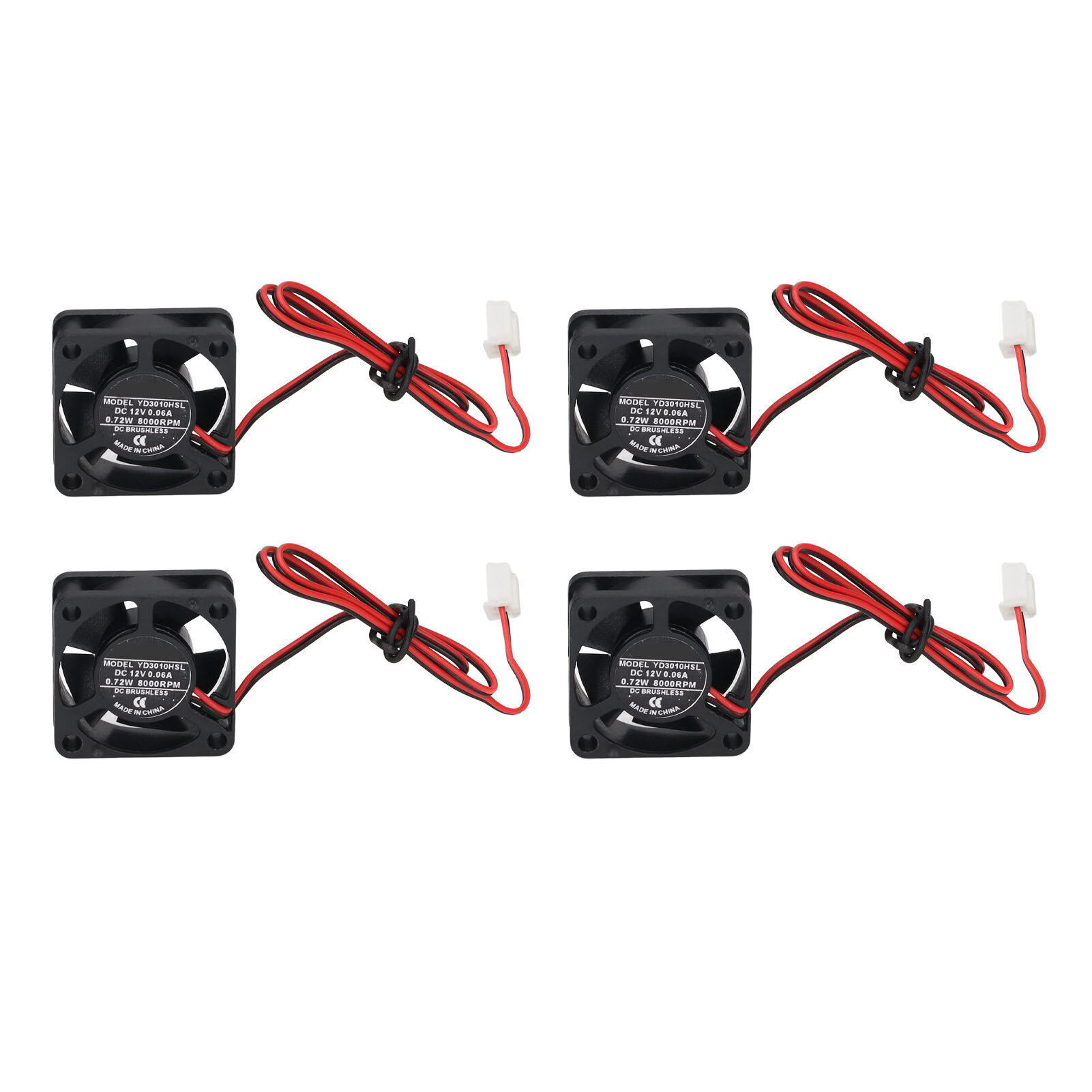 3010 Бесщеточный Вентилятор Постоянного Тока 2pin Терминал Малошумный Мини-Вентилятор Охлаждения Постоянного Тока для 3D-принтера Extruder Hot End V6 V5 CPU 4pcs DC 12V