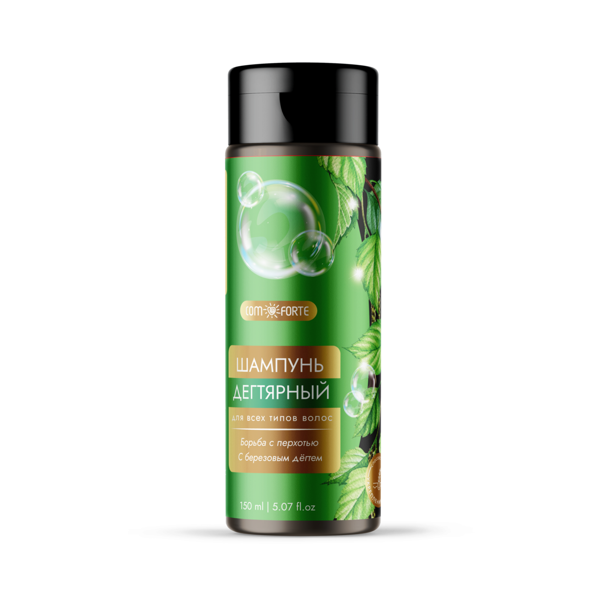 Шампунь Дегтярный для всех типов волос с березовым дегтем 150 мл ComForte