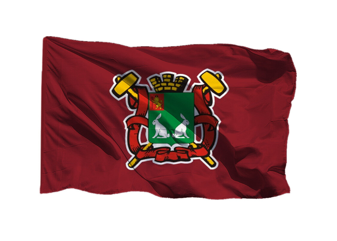 Флаг Коврова на шёлке, 70х105 см для ручного древка