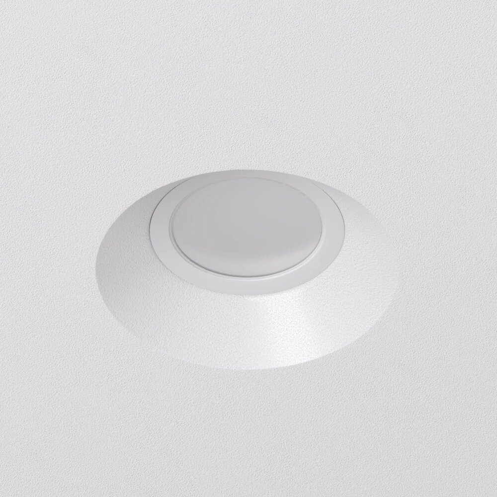 DK2081-WH Встраиваемый точечный светильник для натяжных ПВХ потолков INVIZ IP 20 до 9 Вт GU10 LED белый ABS-пластик