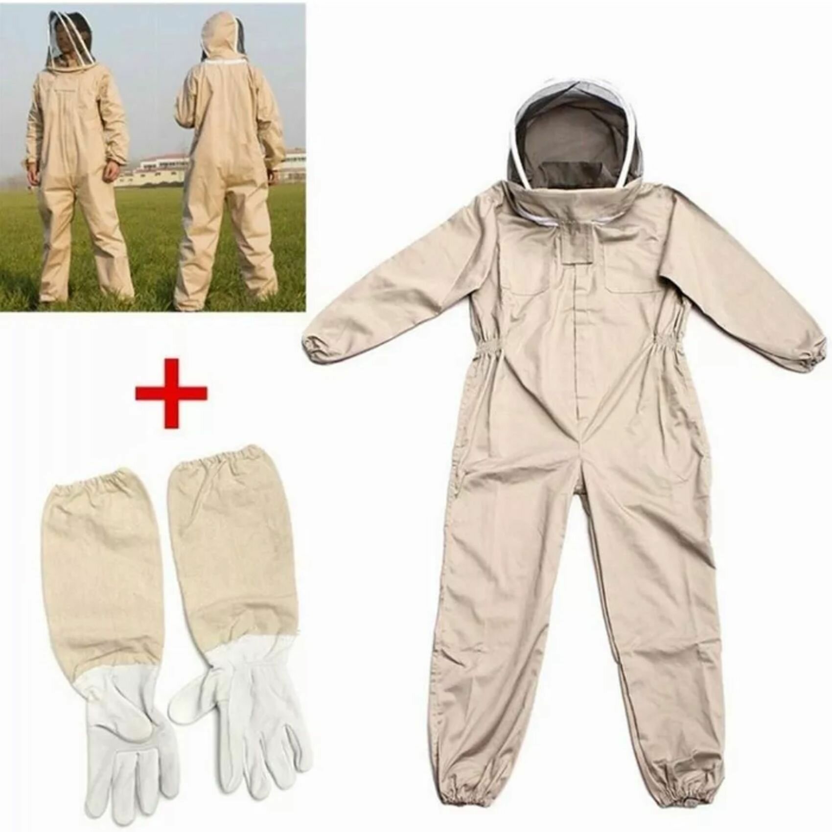 Костюм пчеловода Пчеловодческая спецодежда для защиты всего тела с прозрачной вуалью XXL