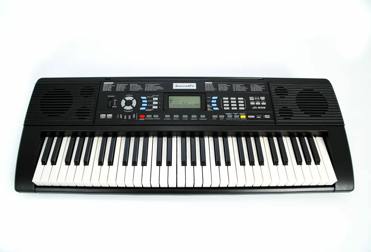 Синтезатор Jonson&Co JC-939, полувзвешенный, 61 клавиша, 500 тонов, 40 демонстрационных песен