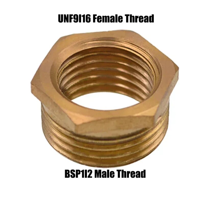 Латунный переходной фитинг M20 7/16 UNF 9/16 UNF 1/4" 1/2" BSP F UNF9I16-M BSP1I2