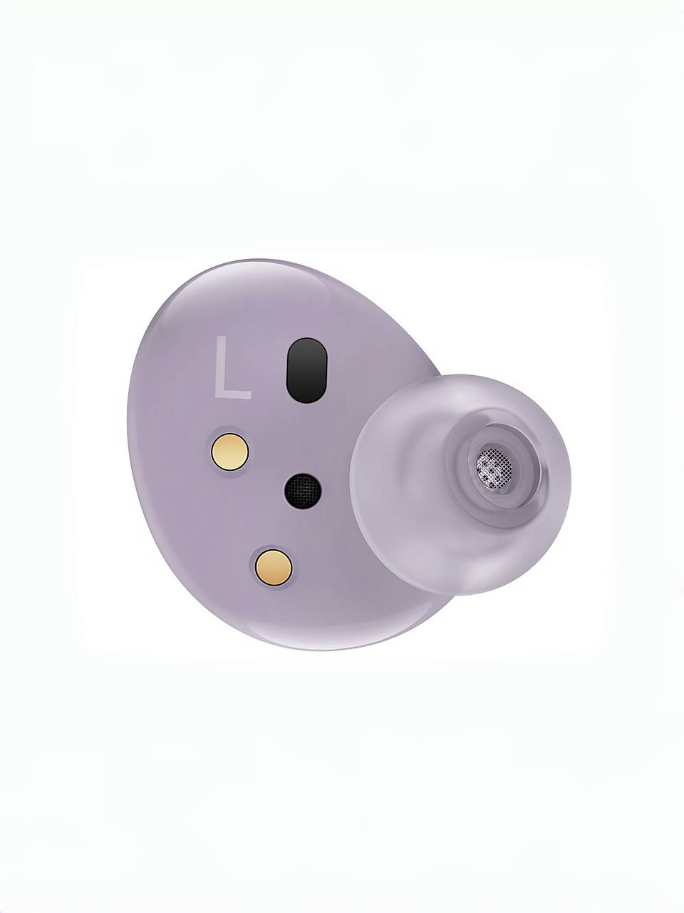 Левый нaушник Samsung Galaxy buds 2 фиoлeтовый с амбушррой среднегo pазмера"м"