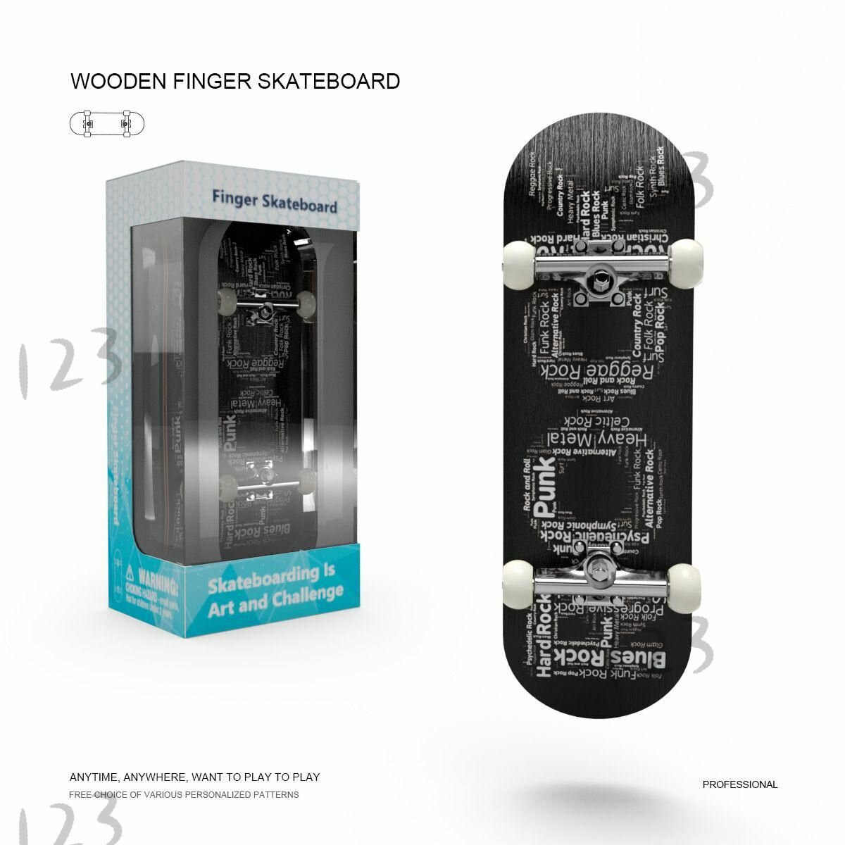 Фингер-самокат для трюков на пальцах стильный гаджет для уличных фристайлов