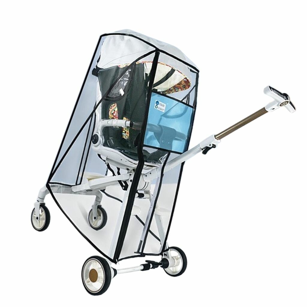 Аксессуары для детских колясок, Дождевик для коляски - с черной окантовкой и окном