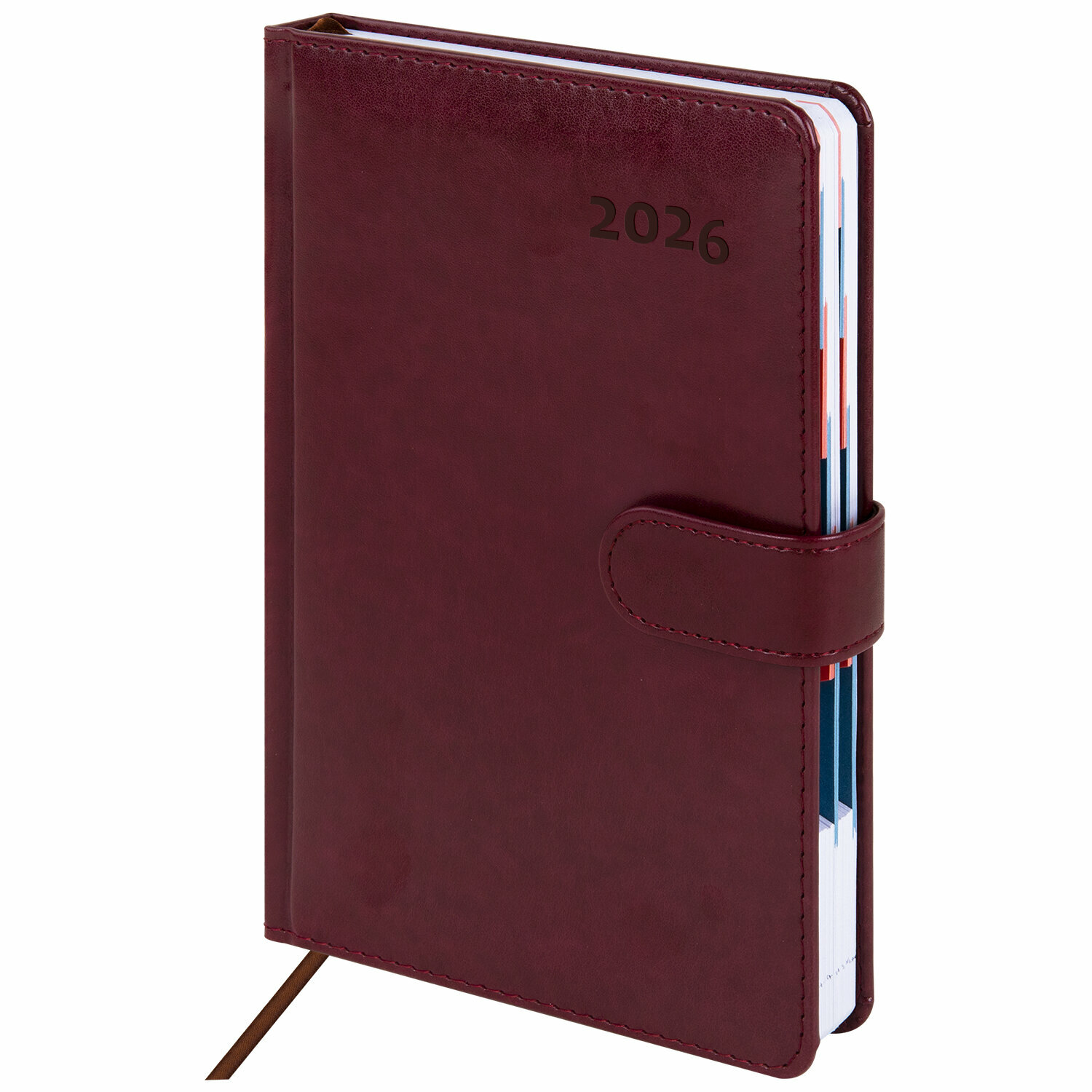 Ежедневник датированный 2026 А5 148х218 мм, GALANT "Ritter", под кожу, бордовый, 117493