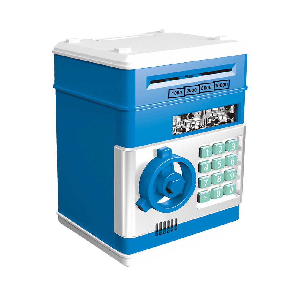 Копилка Электронный мини-банкомат Коробка Для Сбережений Денег Сейф с Кодом Пароля Наличные Монеты Автоматическая Прокрутка Бумаги для Мальчиков Девочек Детей Идеальные Подарки На День Рождения