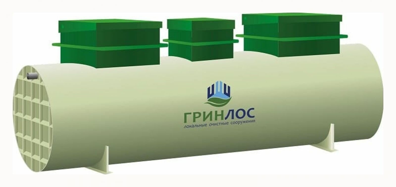 Промышленный септик гринлос Пром 40 (8 м3/сут, самотечный, на 40 человек)