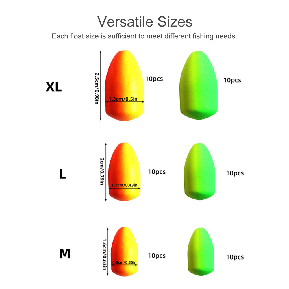 Поплавки для рыбалки 60 шт: комплект с коробкой, легкая EVAпена, яркие цвета
