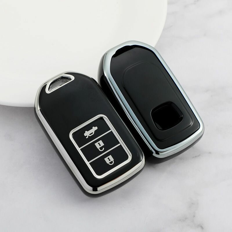 Силиконовый чехол для автомобильного ключа Honda Civic CRV Accord черный