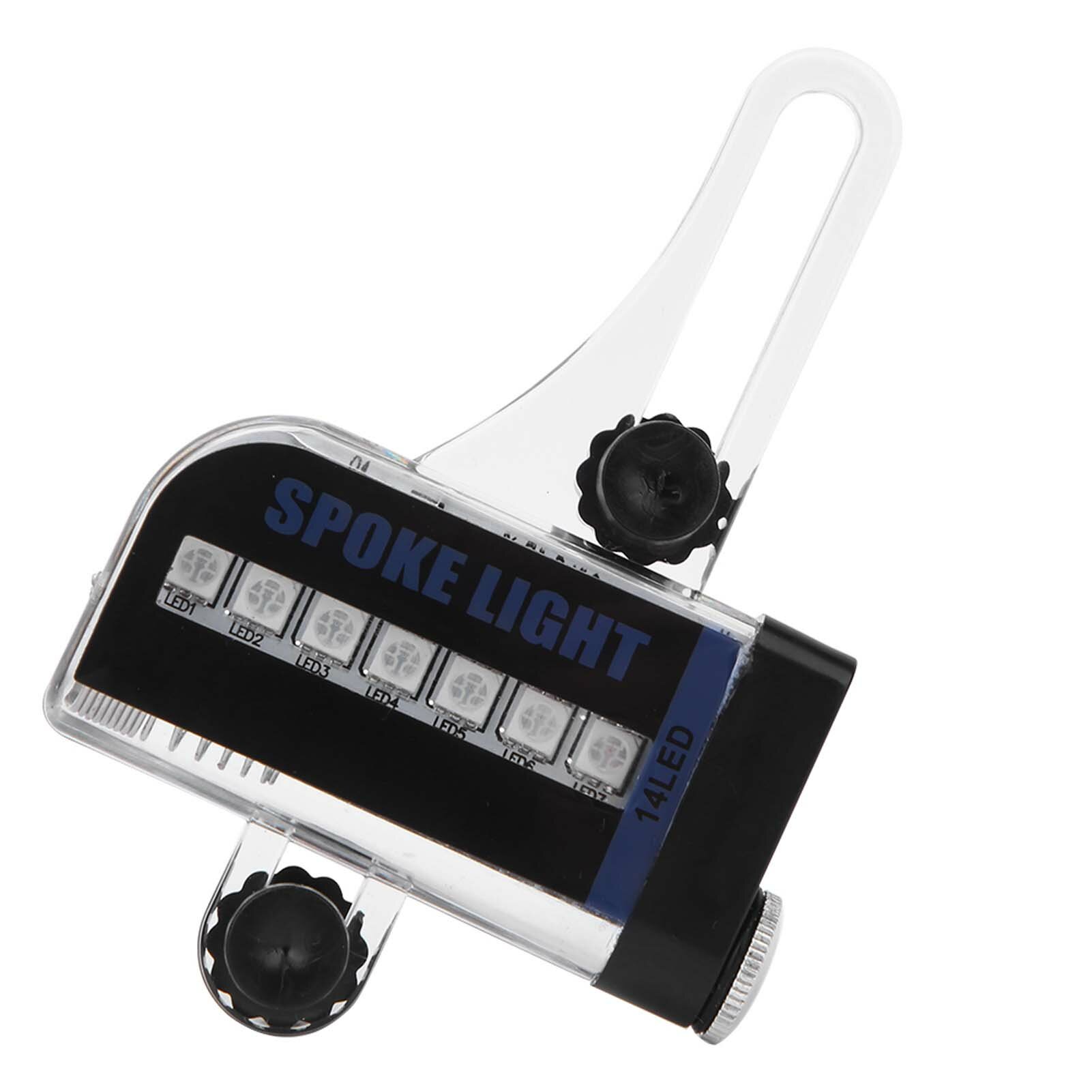 Велосипедный двухсторонний 14-светодиодный RGB-светильник со спицами, аксессуар для горного велосипеда