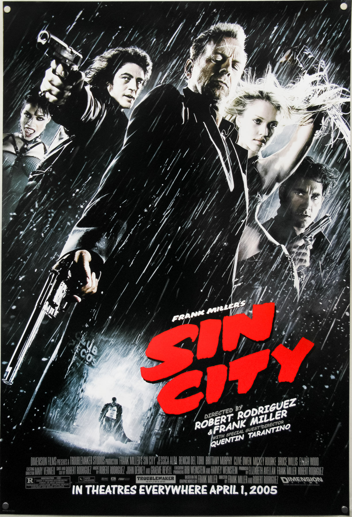 Плакат, постер Sin City (2005) (Город грехов) на бумаге, размер 30х42см