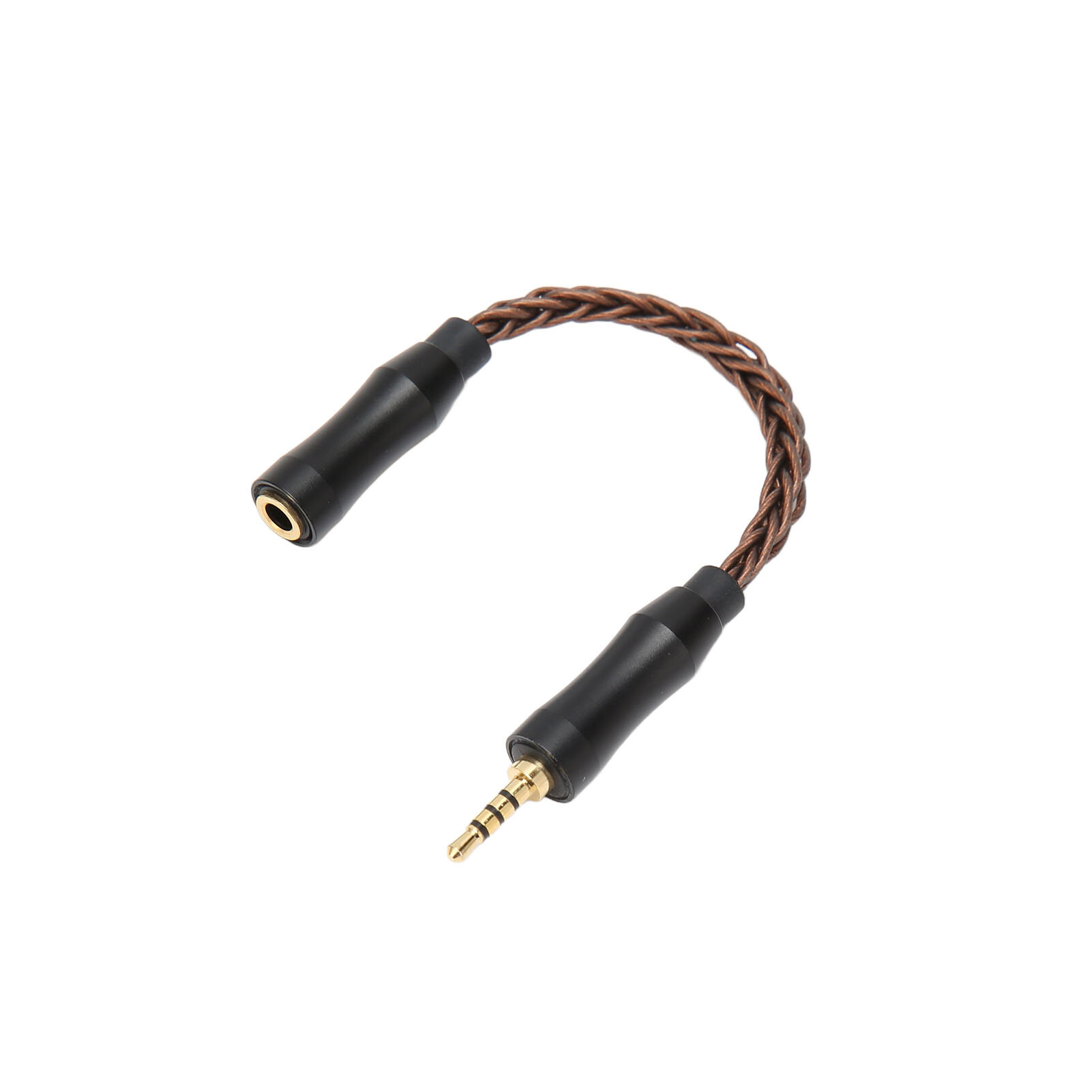 Аудиокабель 3,5 мм - 2,5 мм "мама-папа", 5,5-дюймовый монокристаллический медный сердечник, 8 жил, адаптер для наушников без потерь звука, бронзовый