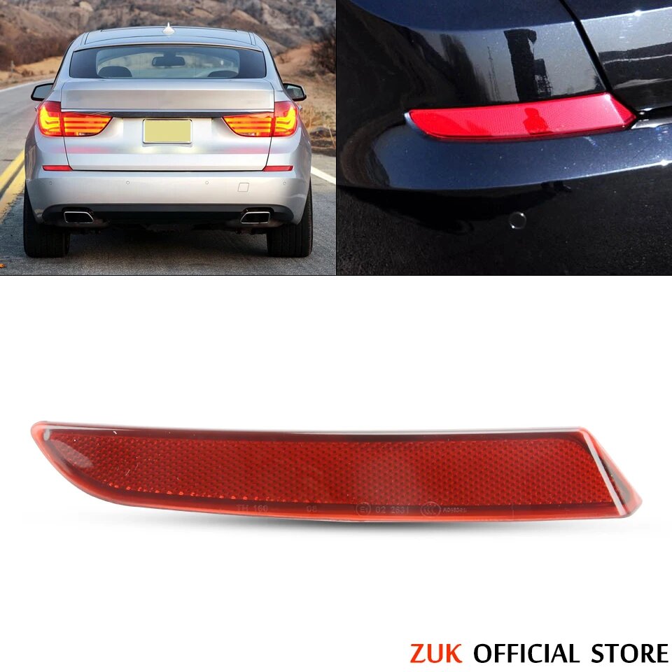 ZUK для BMW F07 GT 5' 5 серии, задний бампер, отражатель, противотуманная фара, противотуманная фара для 530 535 550 GT, 2008 2009 2010 2011 2012 2013 Right Side