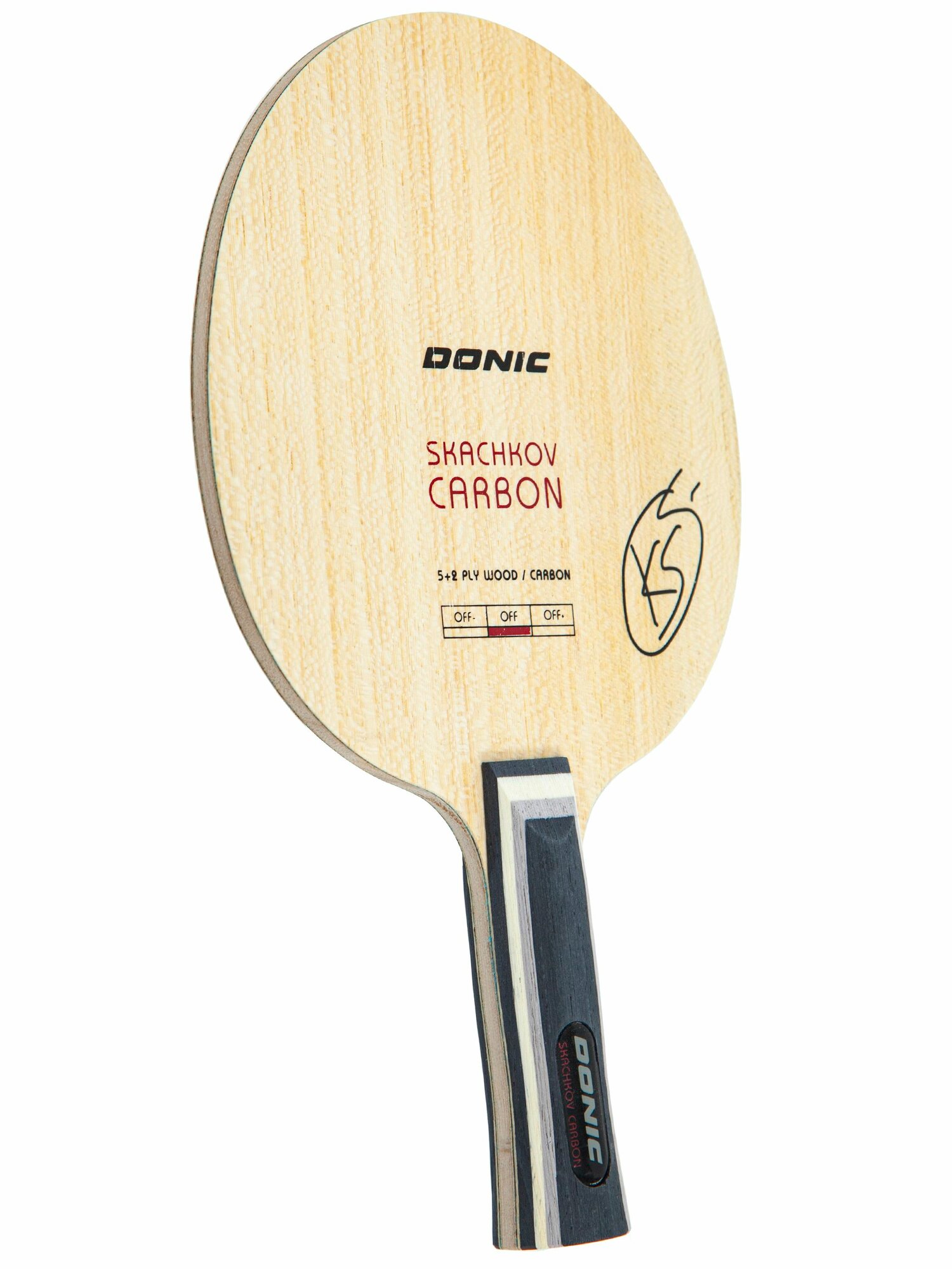 Основание для ракетки настольного тенниса DONIC Skachkov Carbon, ручка AN
