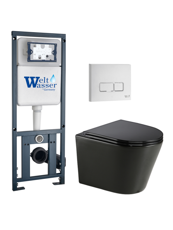 WeltWasser Комплект MARBERG 410 + SALZBACH 043 GL-BL + MAR 410 SE GL-WT WeltWasser