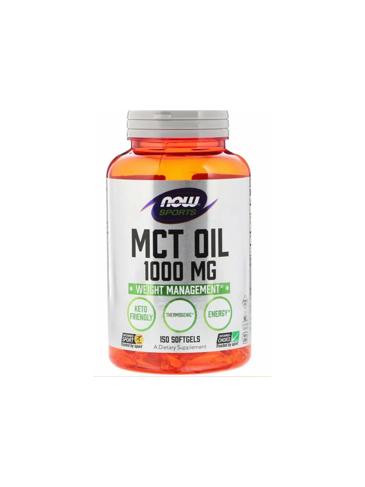 Масло среднецепочечных триглицеридов Now Mct oil 1,000 mg softgels 150 sgels