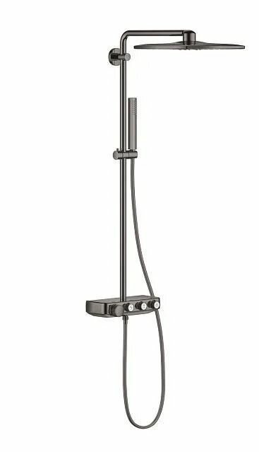 Душевая система GROHE Euphoria SmartControl System 310 Cube с термостатом для душа, темный графит, глянец 26508A00