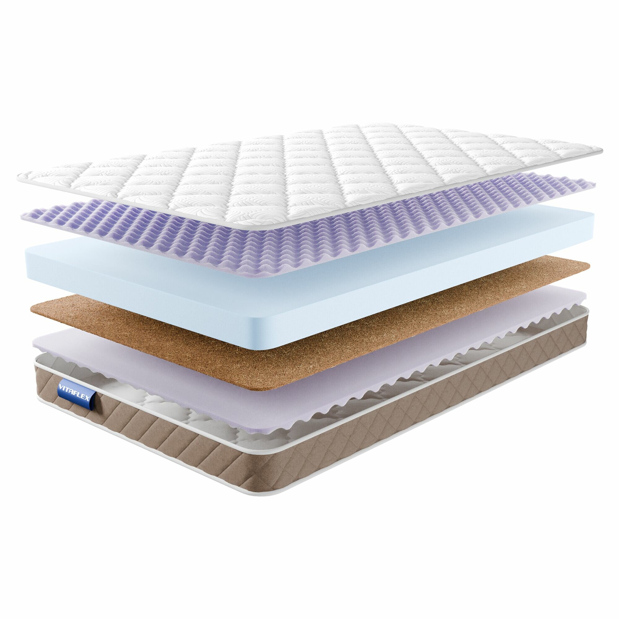 Матрас Vitaflex Forma Prime 160х200 высота 14 см анатомический средней жесткости кокосовый Беспружинный