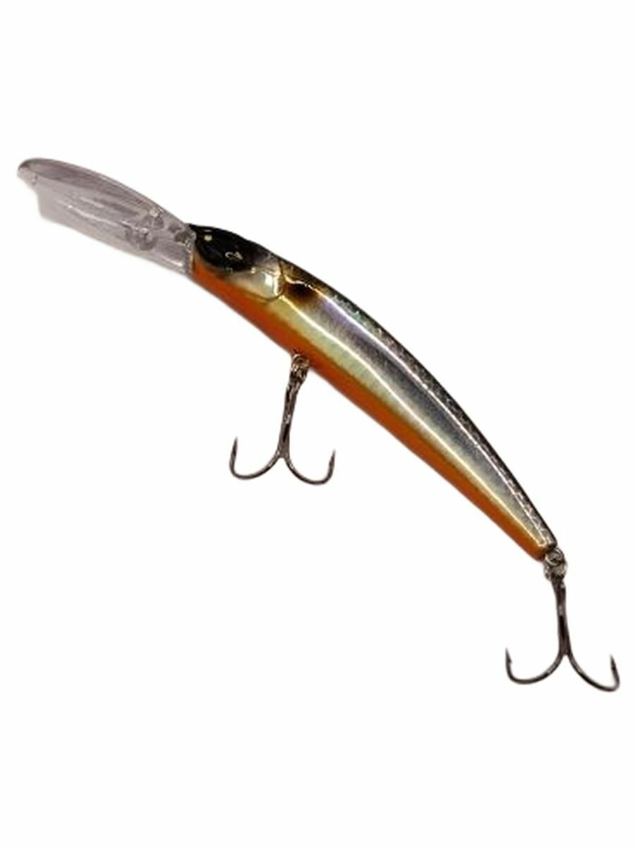 YO-ZURI Crystal Minnow Deep Diver (F) 110 мм, 16 г Плавающая блесна-воблер для глубокой ловли хищной рыбы. Глубина погружения до 4,5 м.