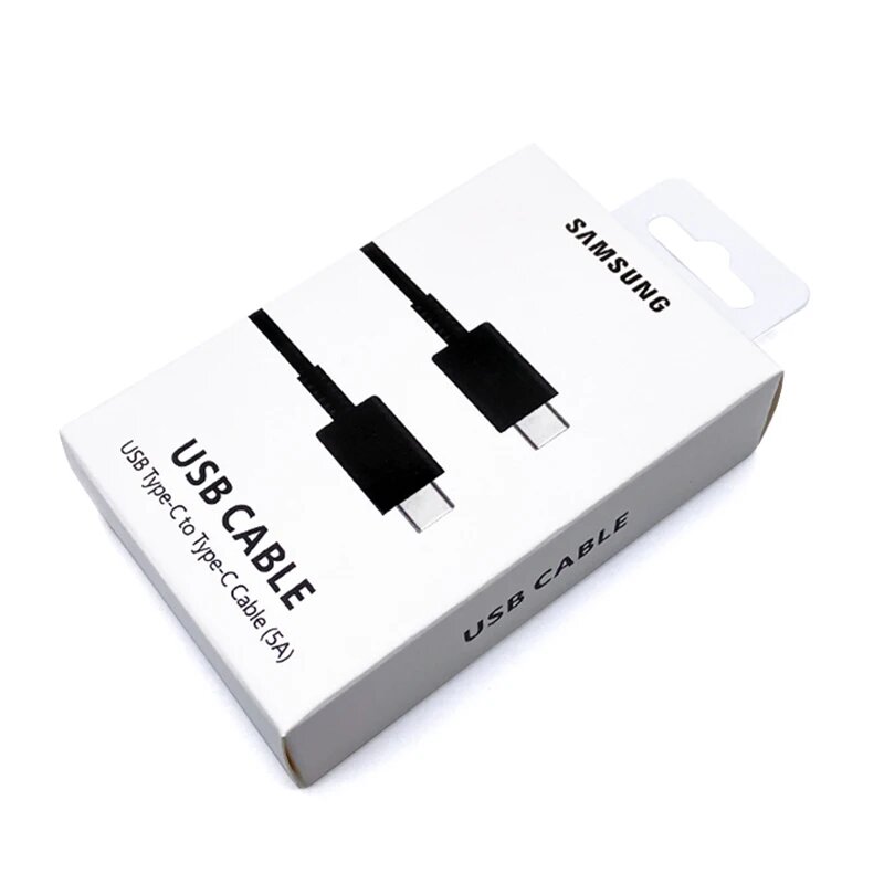 Samsung 45W Тип C Кабель 5A USB C PD Шнур для быстрой зарядки для Samsung s25 S23 S24 S22 S20 Black