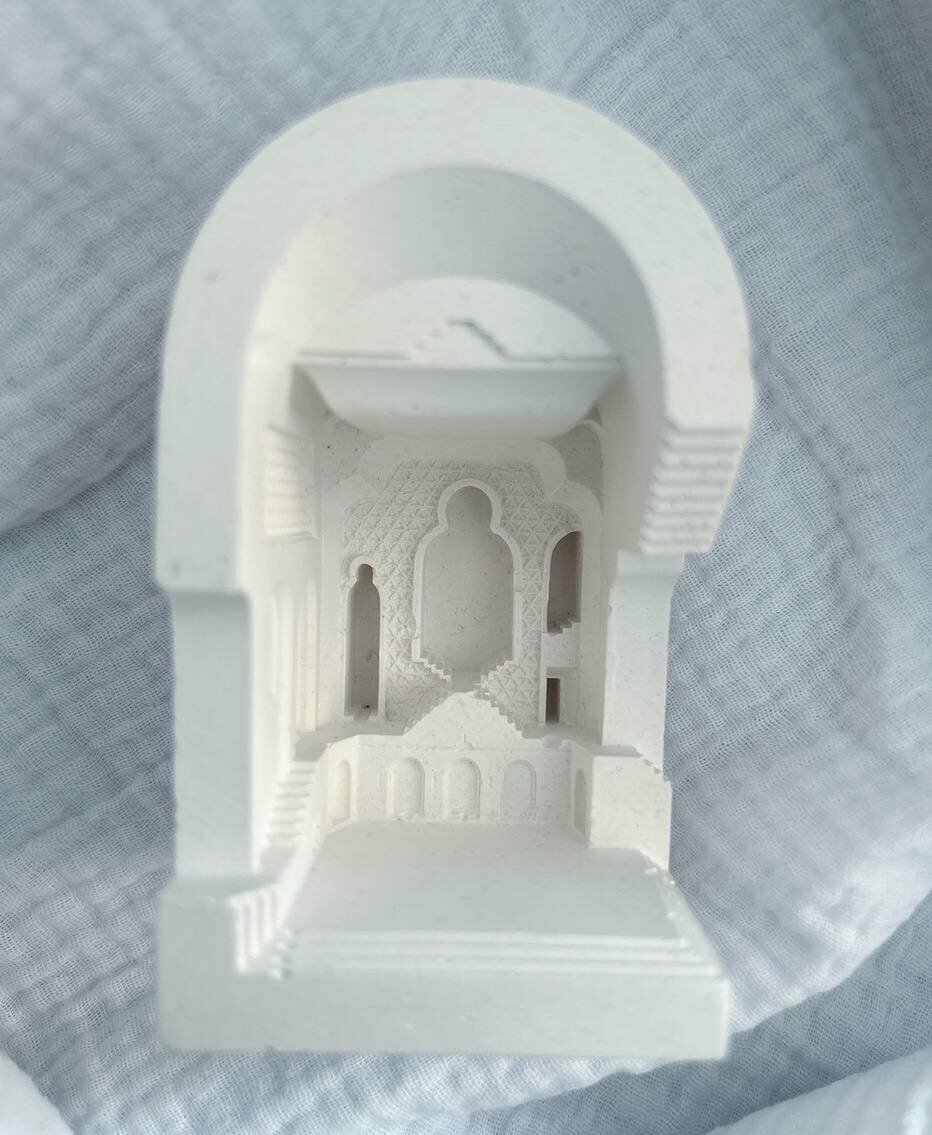 Интерьерный подсвечник Marbel Candles "Арка", ручная работа, 9,5 см.