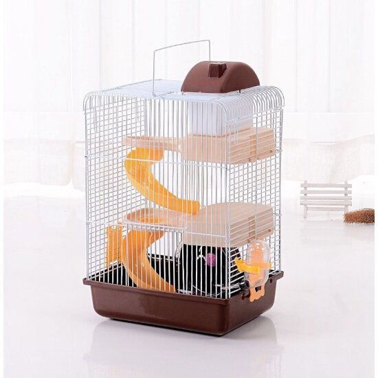 Клетка для грызунов Zoowell CC-S27Br, трехэтажная, 27х20х41 см