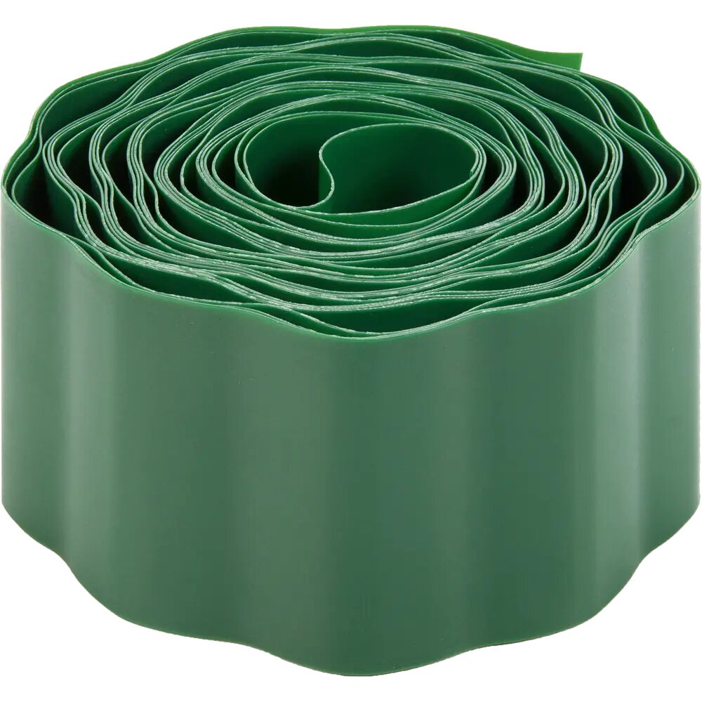 Протэкт гофра лента бордюрная декоративная высота 10см цвет хаки