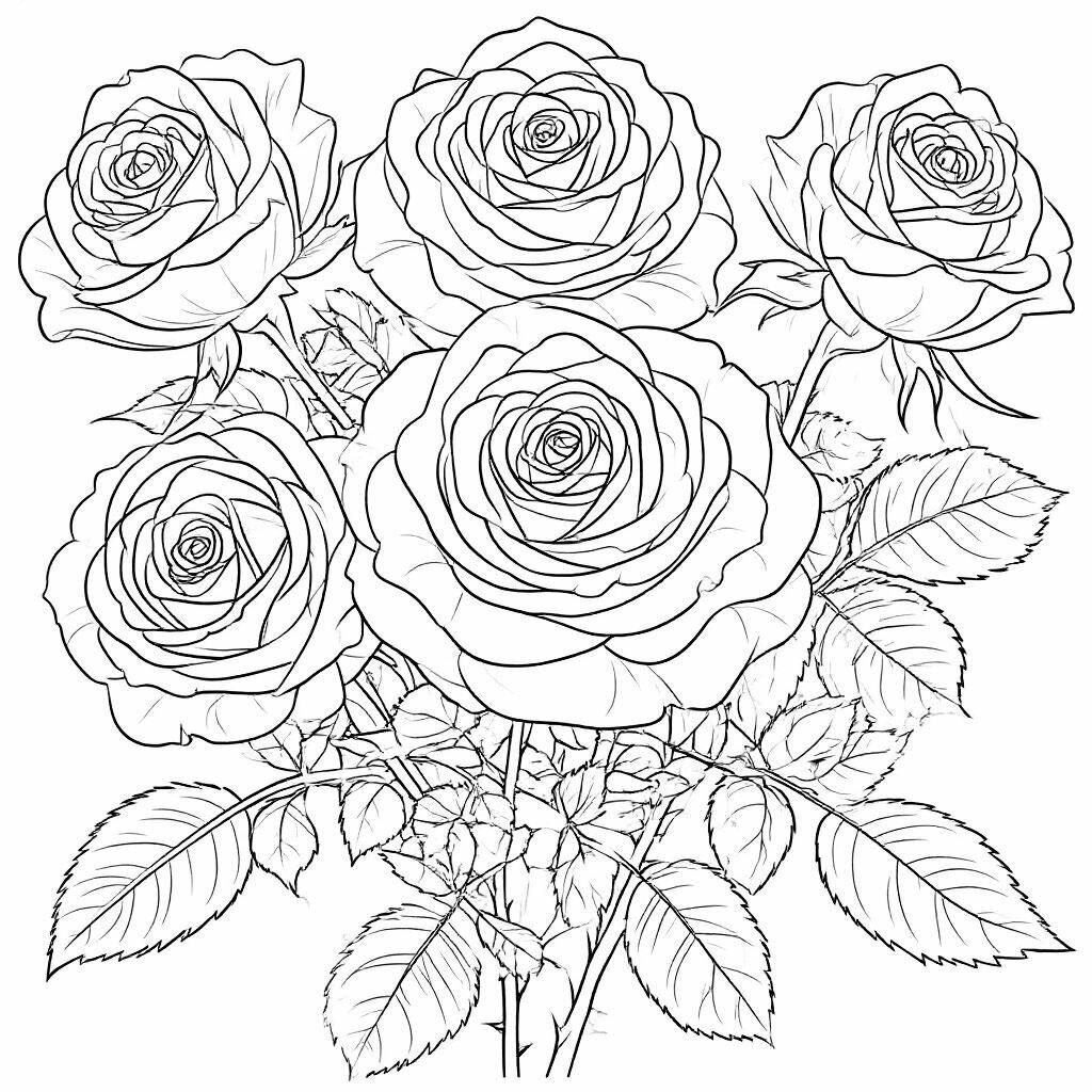 Набор детских раскрасок Цветы, плотная бумага формата А4, 10 шт, от 1 года