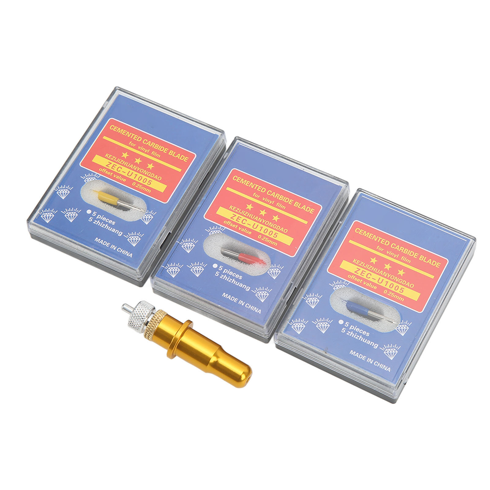 Cutting Plotter Knife Holder Kit 3 Types Different Blades Incisive Safe Packaging Tungsten Steel Cutter