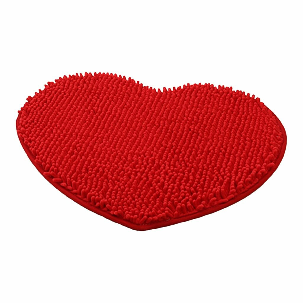 Коврик из синели в форме сердца на День святого Валентина