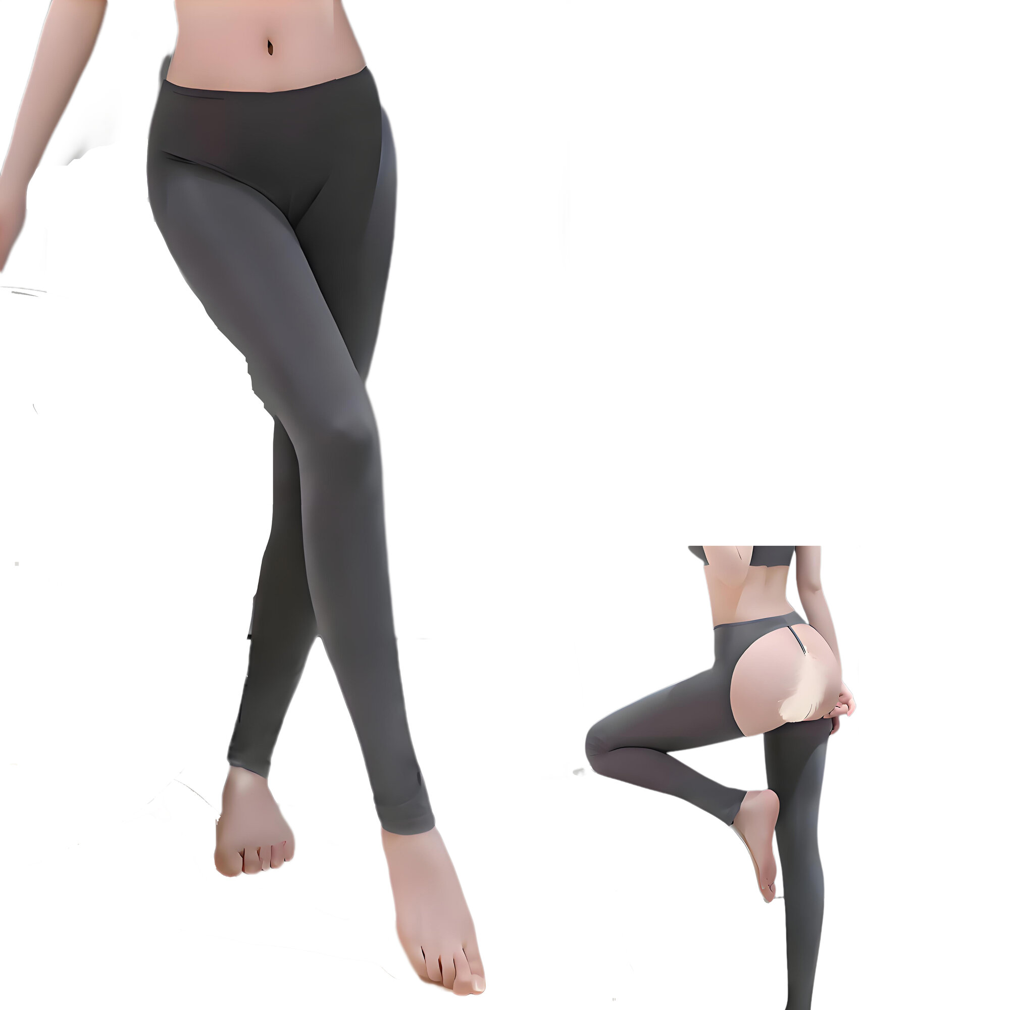 Женские сексуальные брюки для йоги с открытыми промежностями Аутизм Секс на улице Невидимая молния