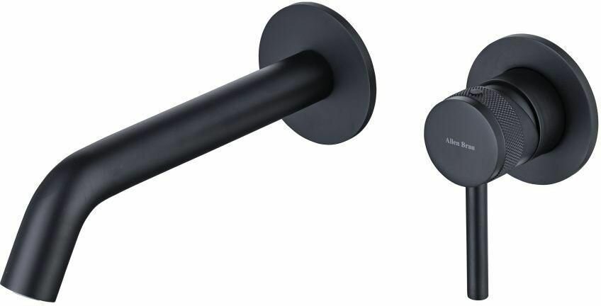Смеситель для раковины Allen Brau Priority 5. SI31YW03IH0-FR31FC (с внутренней частью) черный матовый