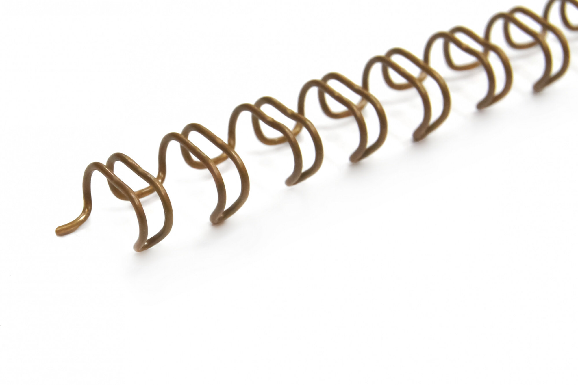 Пружины металлические для переплета 4,8 мм (3/16″), на 5-30 листов, шаг 3:1, 34 крючка, бронзовые, 100 шт, РеалИСТ