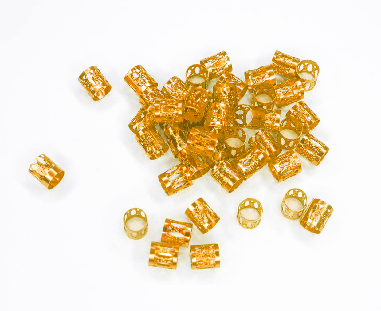 Hairshop Кольца зажимы для кос (золото) 50 шт. в уп. (Желтый блонд)